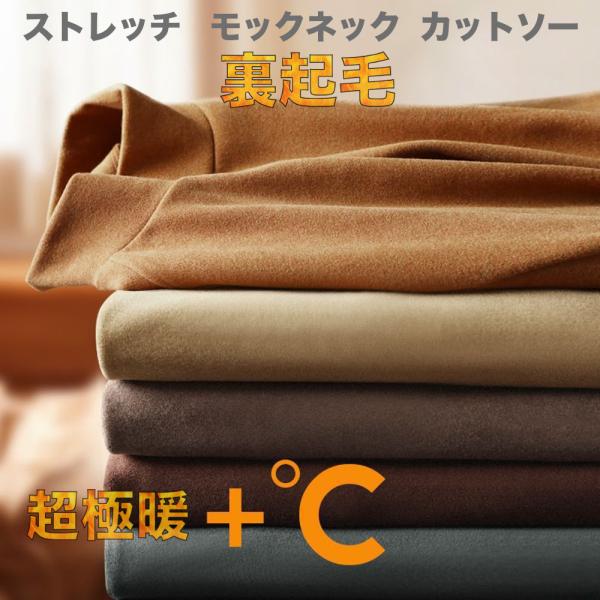 ■■ 商品説明 ■■両面ふんわり柔らかく滑らかな肌触り。ウォーム感たっぷりな微起毛仕上げのカットソー。適度なストレッチ素材で、体の動きに沿った快適な着心地です。首元まで温かく、スマートに着こなせるモックネック仕様。トップスとして一枚での着用...