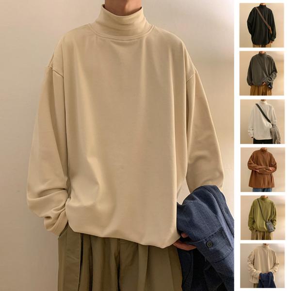 ■■ 商品説明 ■■１枚でも決まるスマートなモックネックの長袖カットソー。きめ細やかで程よく肉厚な高品質生地を採用し、生地表面の僅かな起毛感が温もりのある柔らかな肌触りに仕上げ、着心地快適。ざっくりとしたややルーズなシルエットで、トレンド感...