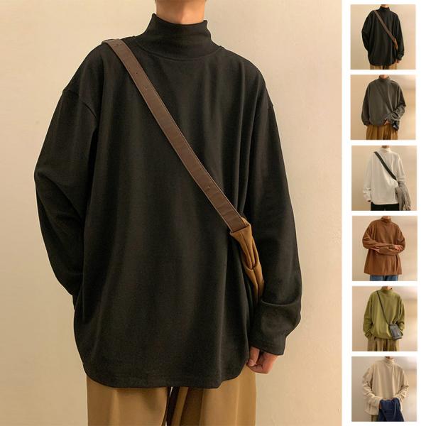 ■■ 商品説明 ■■１枚でも決まるスマートなモックネックの長袖カットソー。きめ細やかで程よく肉厚な高品質生地を採用し、生地表面の僅かな起毛感が温もりのある柔らかな肌触りに仕上げ、着心地快適。ざっくりとしたややルーズなシルエットで、トレンド感...