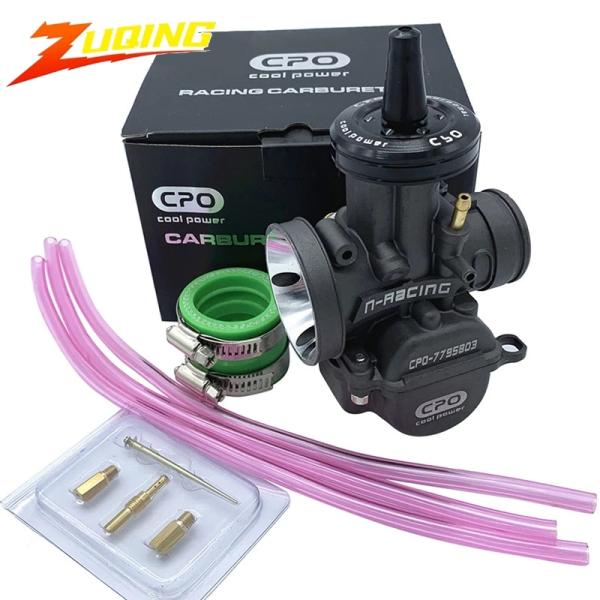 ドレスアップ パーツ カスタム DIY オートバイ 050Pwkモーターサイクルキャブレター、24、26、28、30mm、パワージェット、高品質エンジン、2t、4t、ダートバイク、スクーター、utv、atv、クワッド、新品: ユニバーサルな...