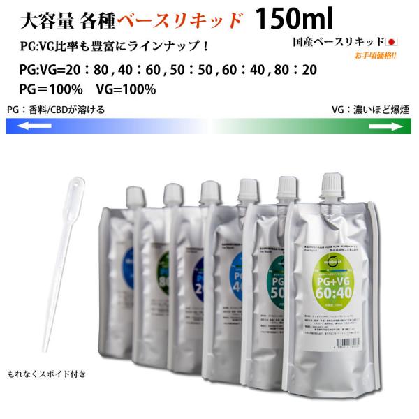 【発売日：2021年12月08日】【ウルボロスの経験】使い捨て電子タバコ「累計30万本の実績」を生かして研究した味です。ちょうどいい、使いきりタイプ150mlを御用意いたしました。自作に大変お得な大容量のベースリキッドです。本製品は、PG:...