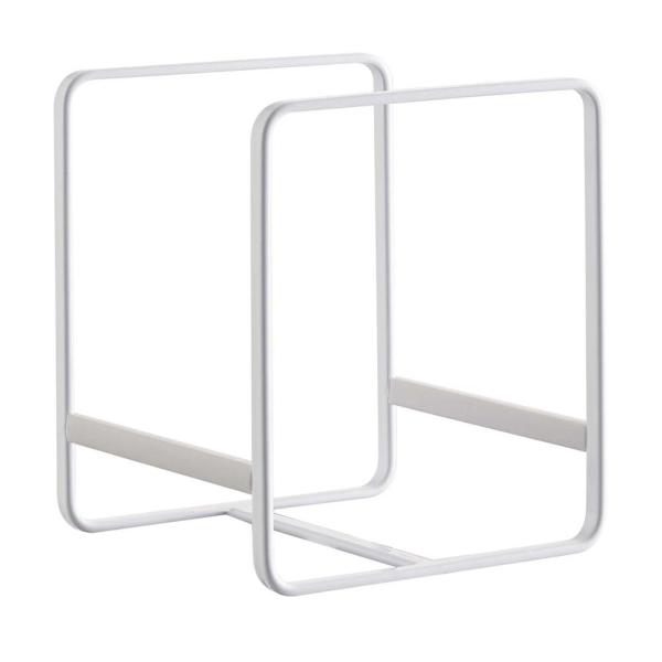 ◆メーカー:山崎実業◆品名:ディッシュラック プレート S ホワイト◆品番:2323◆商品サイズ:約11.5X12X14cm◆商品重量:約200g◆品質表示:本体:スチール（粉体塗装）　ストッパー:シリコン樹脂◆大皿から小皿まで立てて収納で...