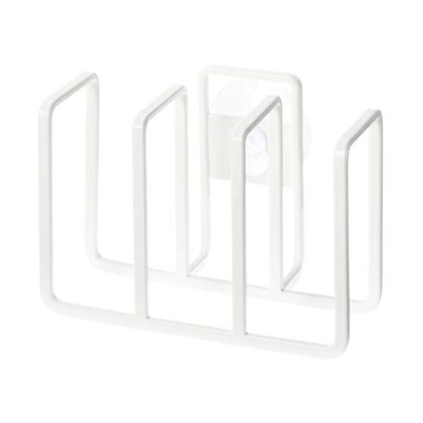 ◆メーカー:山崎実業◆品名:吸盤スポンジホルダー3連 プレート ホワイト◆品番:2495◆商品サイズ:約12.5X7.2X8.5cm◆商品重量:約160g◆品質表示:本体:スチール（ユニクロメッキ＋粉体塗装）　吸盤:PVC◆付属品:クッショ...