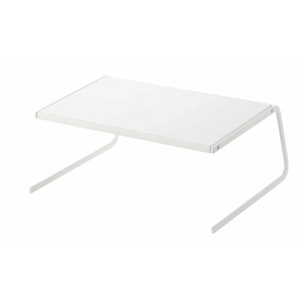 ◆メーカー:山崎実業◆品名:ディッシュストレージ プレート S ホワイト◆品番:2959◆商品サイズ:約21.5X18.5X9cm◆商品重量:約350g◆品質表示:本体:スチール（粉体塗装）◆耐荷重:約1.5kg◆棚の中の食器類を出し入れし...