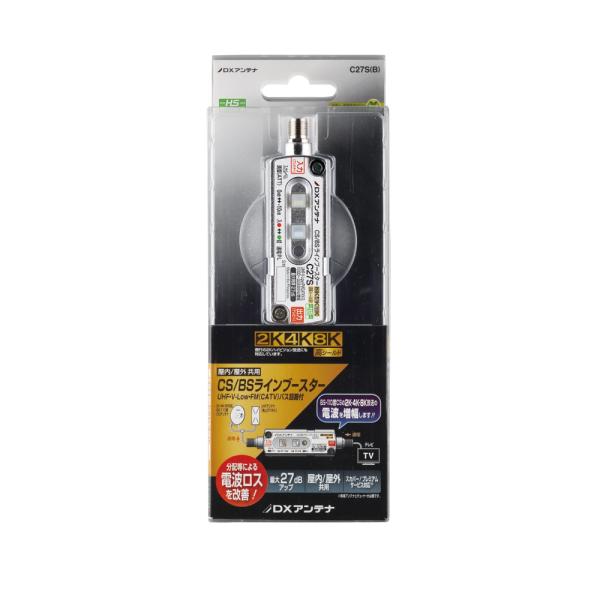 ◆メーカー:DXアンテナ◆品名:CS/BS-IFブースター◆品番:C27S(B)◆新4K8K衛星放送(3224MHz)対応のCS/BS-IF用前置ブースターです。◆テレビ信号が弱い場合や、複数のテレビにテレビ信号を送る必要がある場合に、アン...