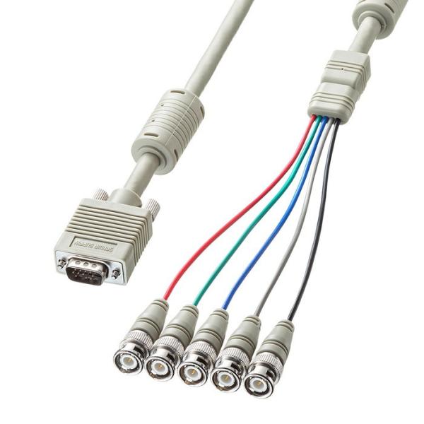 ◆メーカー:サンワサプライ◆品名:アナログRGBケーブル(4m)◆品番:KB-5BNC4K(KB5BNC4K)◆ケーブル長:4m◆コネクタ形状:ミニD-sub(HD)15pinオス インチネジ(4-40)-BNCオス×5◆ケーブル直径:9m...