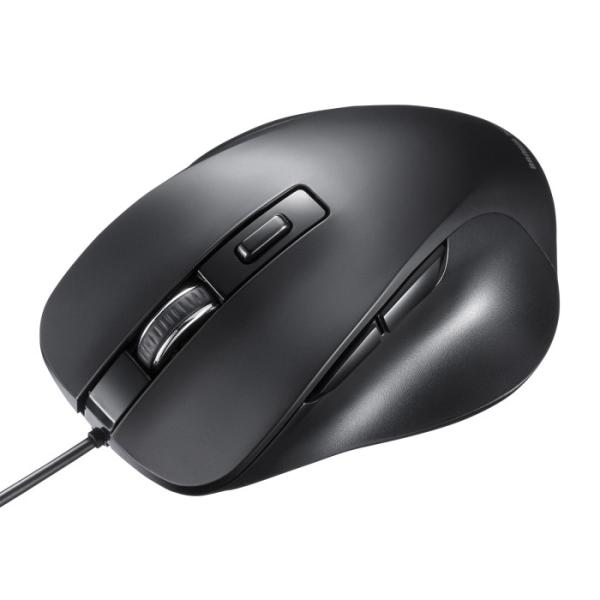 ◆メーカー:サンワサプライ◆品名:有線ブルーLEDマウス(5ボタン)◆品番:MA-YB518BK (MAYB518BK)◆握りやすい形状で中型サイズのBluetoothマウスです。◆マウスポインタを動かさず手元のサイドボタンで操作できる「戻...