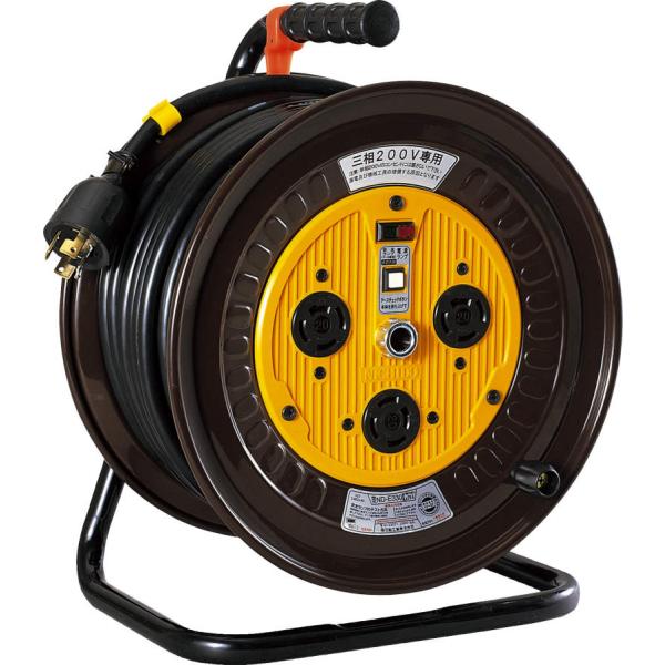 ◆メーカー:日動工業 NICHIDO◆品名:三相200V引掛式電工ドラム◆品番:ND-E320FL-20A (NDE320FL20A)◆スペック等については日動工業公式ホームページをご参照くださいませ。