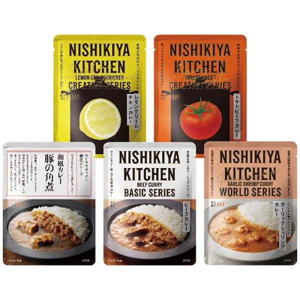 ◆メーカー:ニシキヤキッチン◆品名:カレーBEST5セット5個入 NK レモンクリームチキンカレー ギフト 贈答 お中元 御中元◆品番:◆内容量:NKレモンクリームチキンカレー・NKトマトビーフカレー・NK豚の角煮カレー・NK'24ビーフカ...