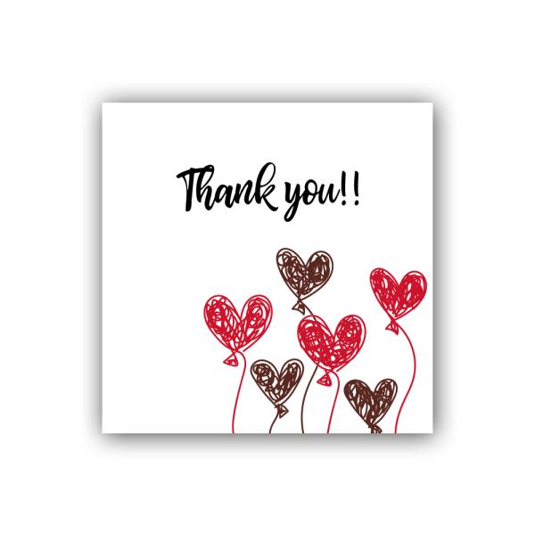 ギフトのラッピングにひとことを添えて、可愛くおしゃれになります！裏面にメッセージを書き添えることも。かわいらしいハートのバルーンのデザイン。入り数: 30枚材質：マットコート紙