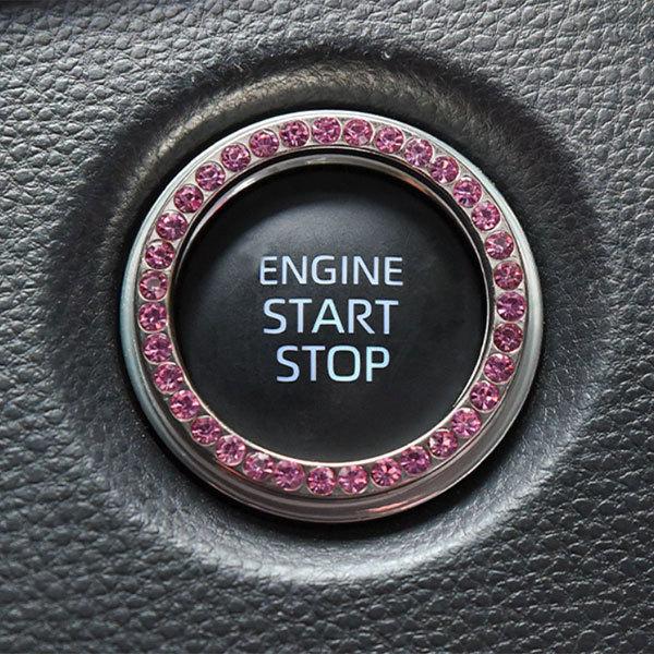 付属の両面テープを剥がして付けるだけの簡単装着サイズ：外径　3.8cm、内径　3.1cm、厚さ　0.3cm素材：合金　クリスタルストーン※サイズが合えば、どの車種でも取付可能※説明書なし、簡易包装※定形外郵便： 日時ご指定不可※配達紛失等の...