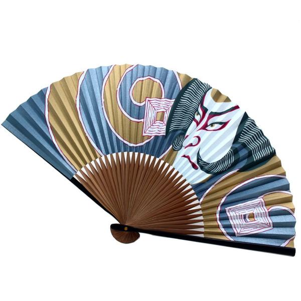 【発売日：2022年04月11日】人気の歌舞伎モチーフのインパクトあるデザインが注目を集めます。大切な人へのプレゼントとしても大変喜ばれます。全長21.5cm 扇子を広げた時39cm 閉じた時2.5cm