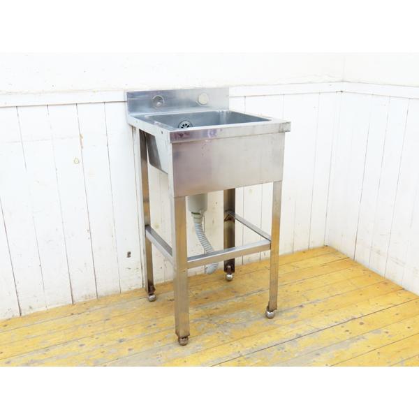 【発売日：2025年11月20日】1槽シンク　流し台　業務用商品サイズ・高さ80ｃｍ　幅45ｃｍ　奥行50ｃｍ　バックセット89cm　シンク内寸深さ20cm幅37cm奥行37cm年式・不明中古品です　年数相当の使用感あります　細かい小傷や剥...