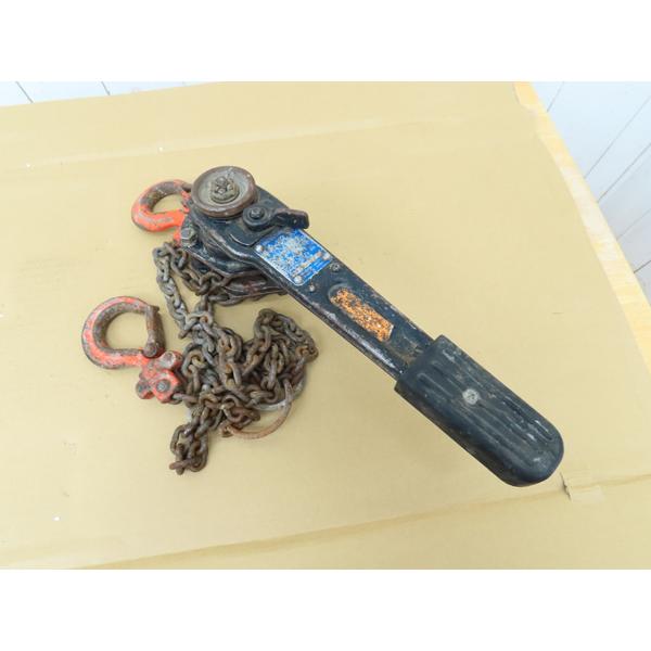 【発売日：2026年02月28日】象印製　レバーブロック　YII-50　0.5ｔ商品サイズ・高さ44ｃｍ　幅7ｃｍ　奥行10ｃｍ　チェーンの長さ145cm年式・不明中古品です　年数相当の使用感あります　細かい小傷や剥げ・錆等あります清掃・試...