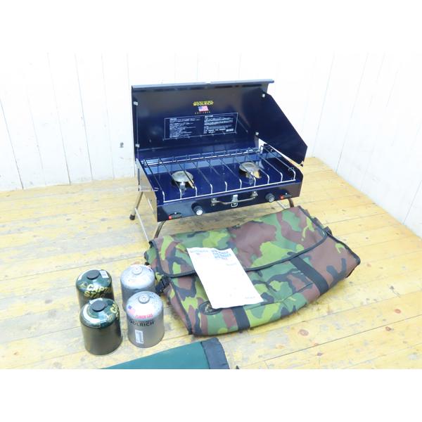 【発売日：2026年07月26日】WOOLRICH　WHP　ガスパワーツーバーナー　WR-1611商品サイズ・使用時高さ55.8cm幅66cm奥行38.2cm　収納時厚み11cm年式・不明中古品です　年数相当の使用感あります　細かい小傷や剥...