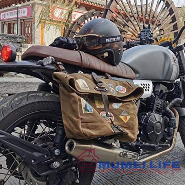 【商品名】バイク サイドバックサイドバックバイク 防水 多機能帆布製通勤カバンメッセンジャーバッグ 42 * 29 * 10cm,カーキ【商品説明】・3つのコンパートメントがあります。大きなアイテム、ツール、および補助ボックスなどに適した大...