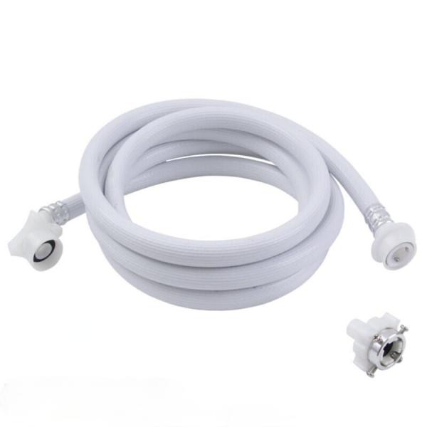 洗濯機用 給水ホース 洗濯機ホース ナノファインバブルホース 全自働洗濯机 ホース 延長ホース 元口付き ワンタッチ接続 ツバ付き 抜け防止 工具不要 簡単取り付