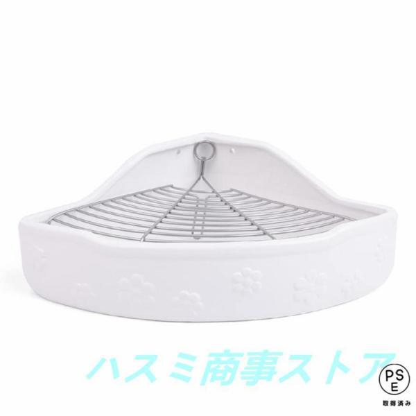 うさぎより小さめの小動物形におススメの、陶器のトイレminiタイプです?付属の金網スノコは取り外し可能なので、ペレット状のトイレ砂などを敷いてご使用いただけます。ペットのおしっこは金網の下に落ちるので、毛や体が汚れにくく清潔。陶器製なので水...