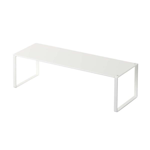 ◆メーカー:山崎実業◆品名:下駄箱中 伸縮シューズラック フレーム ホワイト◆品番:2572◆商品サイズ:約34〜60X12X10cm◆商品重量:約1150g◆品質表示:本体:スチール（粉体塗装）◆耐荷重:約3kg◆下駄箱の中の収納力を倍に...