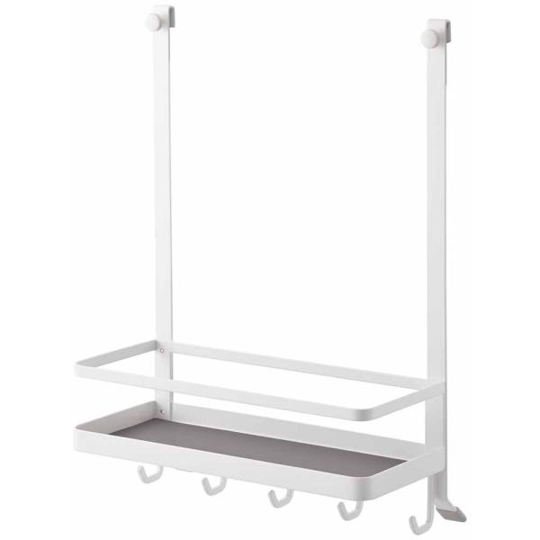 ◆メーカー:山崎実業◆品名:レンジフード調味料ラック プレート ホワイト◆品番:3128◆商品サイズ:約24.5X12.5X34.5cm◆商品重量:約640g◆品質表示:本体:スチール（粉体塗装）　マット:合成ゴム　キャップ:シリコーン◆耐...