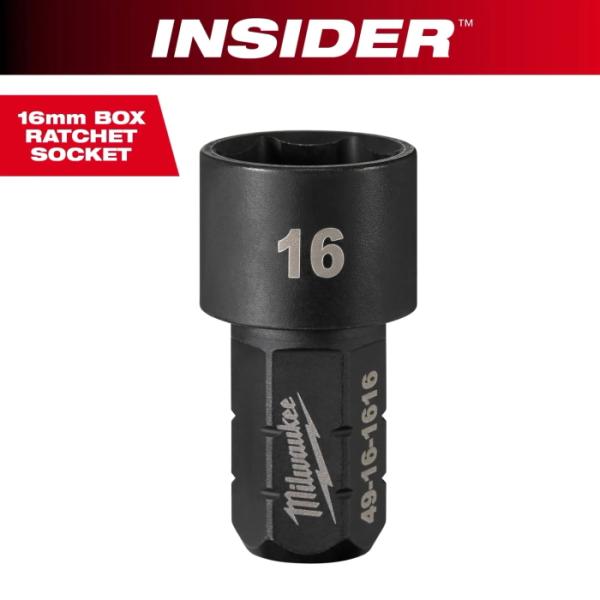 ◆メーカー:ミルウォーキー◆品名:INSIDER(TM) パススルーラチェット専用ソケット(非貫通タイプ) 16mm◆品番:49-16-1616 (49161616)◆M12FPTR用アクセサリー