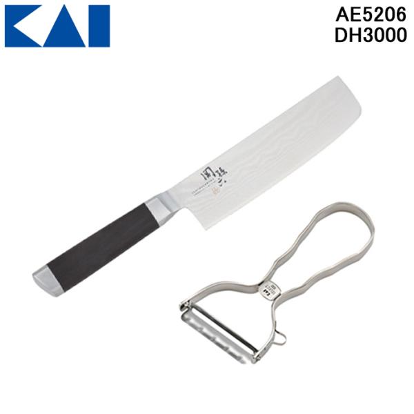 ◆メーカー:貝印◆品名:関孫六 ダマスカス 菜切り包丁 165mm&amp;T型ピーラー◆品番:AE-5206・DH-3000 (AE5206・DH3000)※お客様のご都合による商品の返品・交換・キャンセルは受け付けておりません。商品仕様...