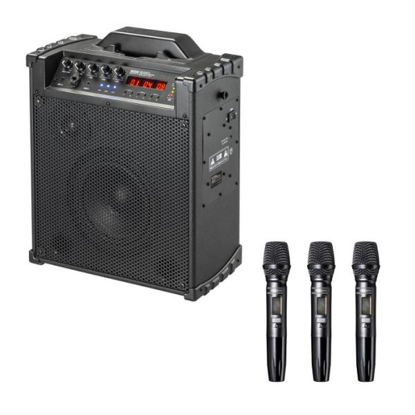 ◆メーカー:サンワサプライ◆品名:ワイヤレスマイク付き拡声器スピーカー(バッテリー内蔵・ワイヤレスマイク3本対応)◆品番:MM-SPAMP16 (MMSPAMP16)【スピーカー部】◆講義や講演、結婚式の2次会やイベントなどに手軽に持ち込み...