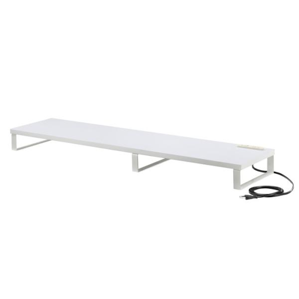 ◆メーカー:サンワサプライ◆品名:コンセント付きモニター台(W1000・ホワイト)◆品番:MR-LC213W (MRLC213W)◆モニタ下の空間を収納スペースにできるモニター台です。◆モニタの高さを上げる事で目線を高くして作業時の姿勢の改...