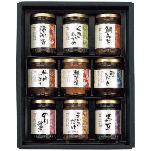 ◆メーカー:酒悦◆品名:山海探幸 佃煮詰合せ | ギフト 贈り物 プレゼント 定番◆品番:KZ-35 (KZ35)◆現品サイズ・内容福神漬90g・くきわかめ75g・鯛みそ100g・鰹ひじき40g・鮭茶漬60g・牛肉ごぼう55g・のり佃煮95...