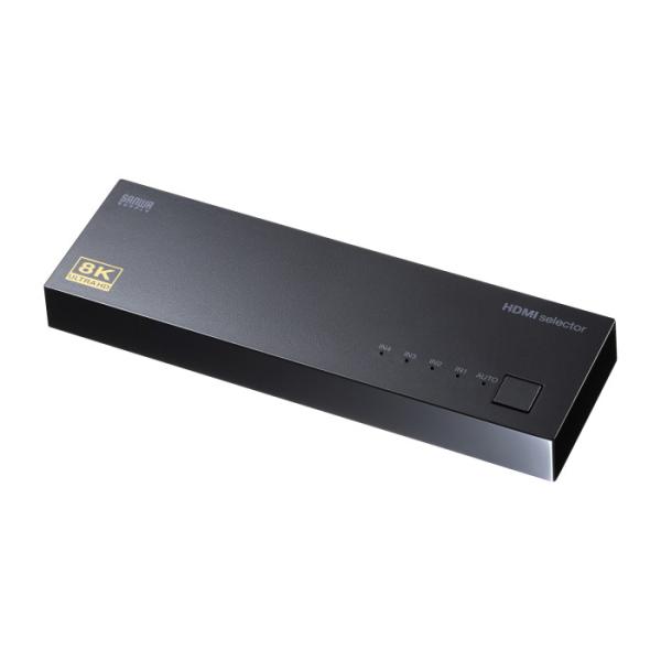 ◆メーカー:サンワサプライ◆品名:8K・HDR・HDCP2.3対応HDMI切替器(4入力・1出力)◆品番:SW-HDR8K41L (SWHDR8K41L)◆HDMI機器4台の映像・音声を1台の8Kディスプレイ等に簡単に切替出力できるHDMI...
