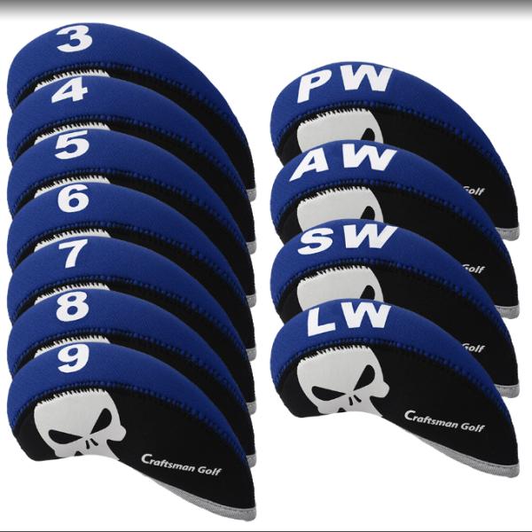 ブランド：Craftsman色：ブルー＆ブラック　パターン：文字留め具タイプ：プルオンこの商品について【適用モデル】こちらのゴルフアイアンカバーセットは大部のアイアンクラブに適用します。例：Nike SQ Mach Speed, ナイキ S...