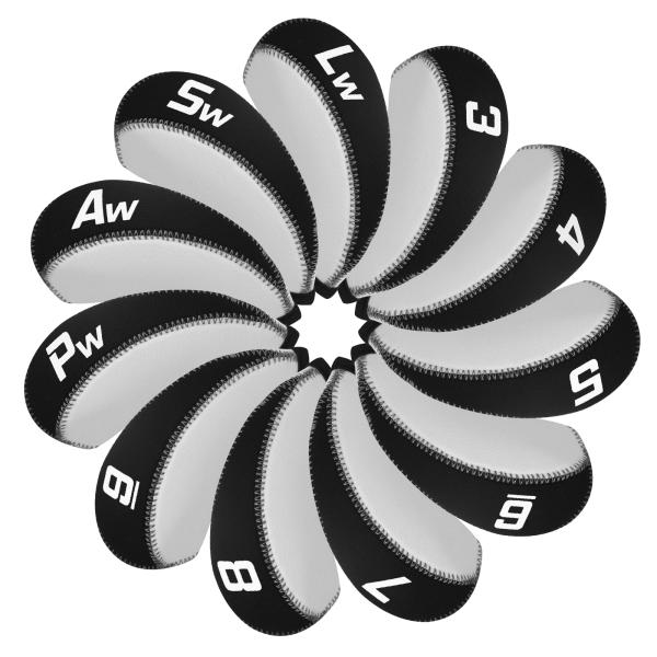 ★ブランド：CRAFTSMAN★色：ホワイト＆ブラック★材質：ネオプレン★パターン：文字この商品について【適用モデル】こちらのゴルフアイアンカバーセットは大部のアイアンクラブに適用します。例：DUN-LOP(ダン-ロップ) XXIO ゼク-...