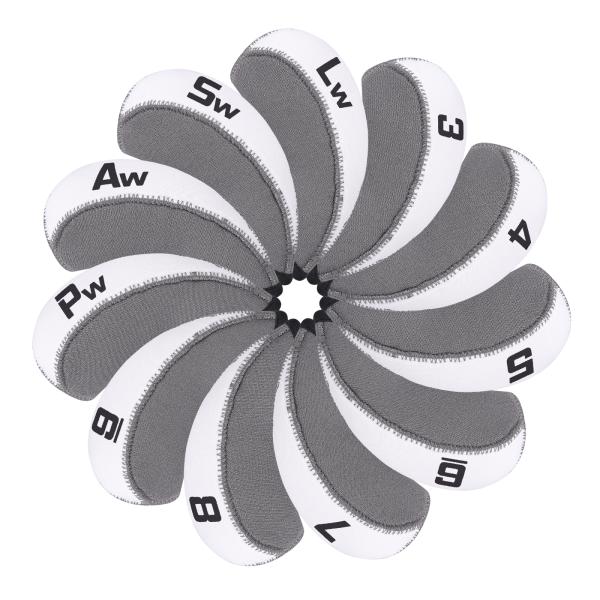 ★ブランド：CRAFTSMAN★色：グレー＆ホワイト★材質：ネオプレン★パターン：文字この商品について【適用モデル】こちらのゴルフアイアンカバーセットは大部のアイアンクラブに適用します。例：DUN-LOP(ダン-ロップ) XXIO ゼク-シ...