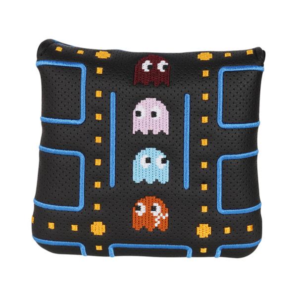 商品名： パターカバー ヘッドカバー 高級レザー マグネット開閉 マレット パックマン刺〓サイズ：   13*cm*11.5cm*3cm オデッセイ(ODYSSEY) 、TaylorMade(テーラーメイド)のマレットパターに対応しています...