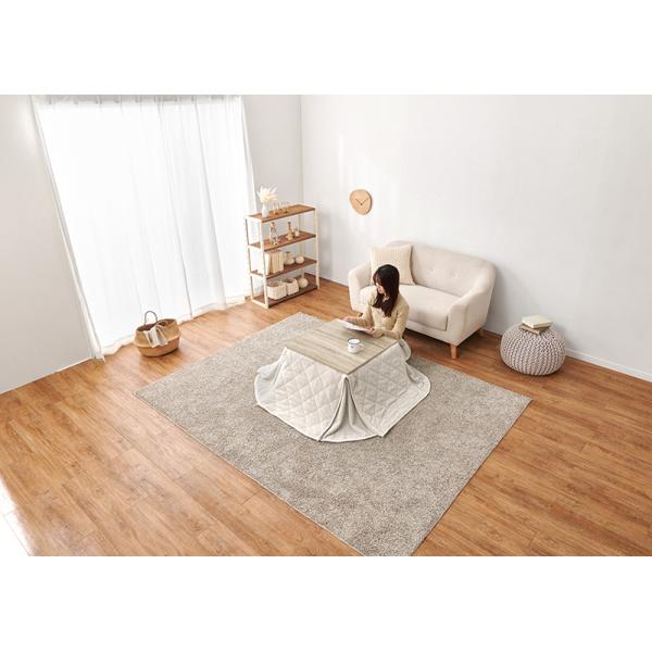 【発売日：2025年07月01日】シンプルなデザインで天板リバーシブル、収納に便利な折れ脚コタツ。立体感のあるニット柄の省スペース掛け布団セット【カラー】ナチュラル/グレイッシュホワイト【サイズ】こたつ:(約)幅60×奥行60×高さ37cm...