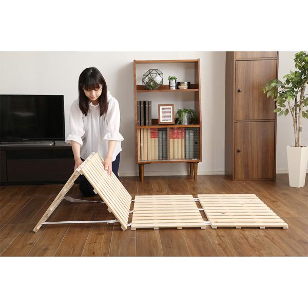 【発売日：2020年06月09日】通気性バツグンのすのこベッド材質はすのこベッドにおける最良の檜材を使用頑丈な耐荷重180kg布団も干せる4つ折りタイプ■サイズ：■商品サイズ：(約)120x196x2.5cm■商品重量：（約)11kg■カラ...