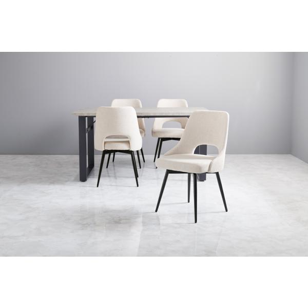 【発売日：2024年11月01日】座面が360度回転するので立ち座りがスムーズ。張地はヴィンテージ感のある合成皮革とサラッとした手触りのファブリックから選べます。■組立式■アジャスター付【カラー】ファブリックダークグレー/ファブリックグレー...