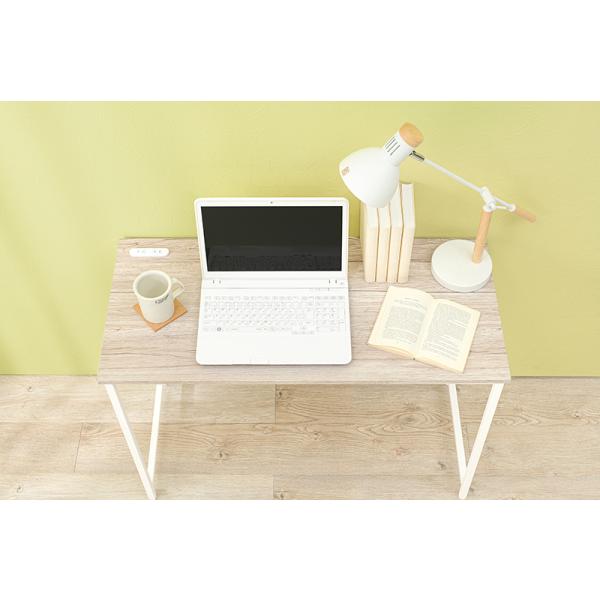 【発売日：2024年03月01日】広々作業ができる幅100ｃｍのロング設計。コンセント付きなのでデスクワークからドレッサー使いまで多様なシーンで活躍します。■組立式■2口コンセント付カラー：ブラウン/ホワイトサイズ：(約)幅100×奥行45...