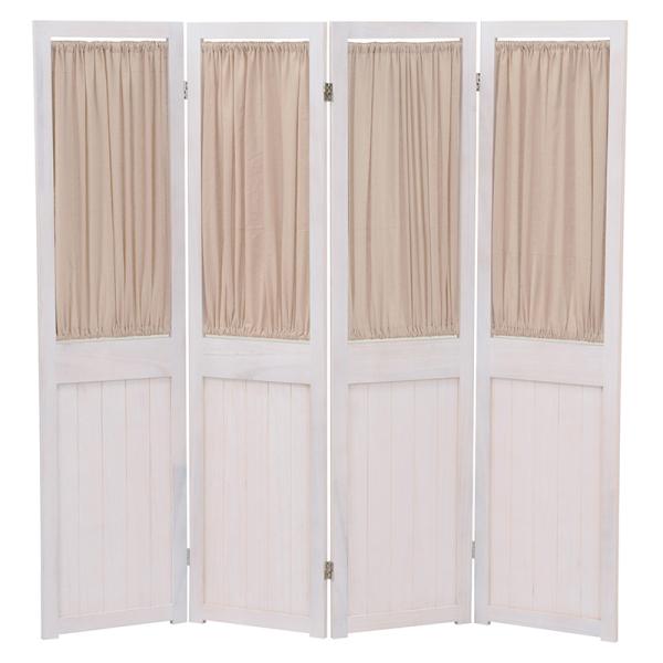 【発売日：2020年04月22日】リビングやキッチン、ベッドサイドなど空間を区切って生活感を隠せるパーテーション置くだけでクラシカルな雰囲気にお部屋を演出するフレンチシックなデザインです。ギャザーが印象的なナチュラルな風合いの生地と木目を生...