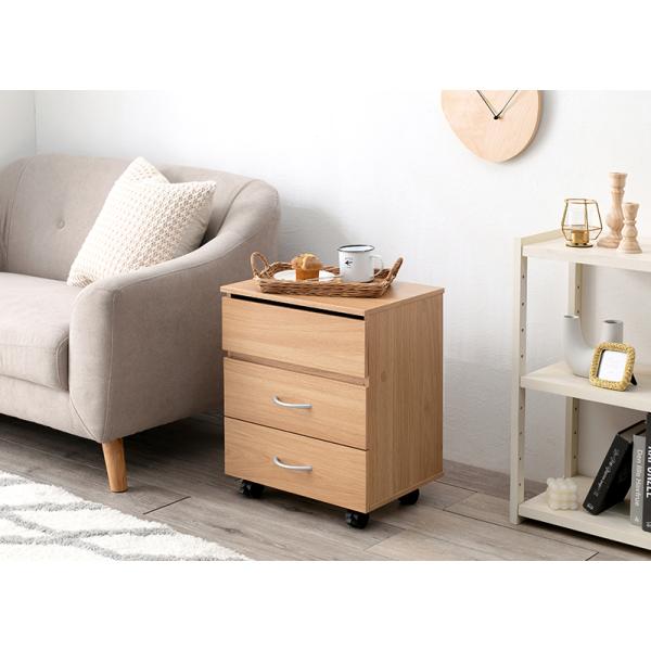 【発売日：2023年01月11日】コンパクトなのに大容量。ワイドなミラーがドレッサーのようなコスメワゴン。カラー：ホワイト/ナチュラル/ブラウンサイズ：(約)幅42.5x奥行31x高さ51/82cm材質：プリント紙化粧パーティクルボード【関...