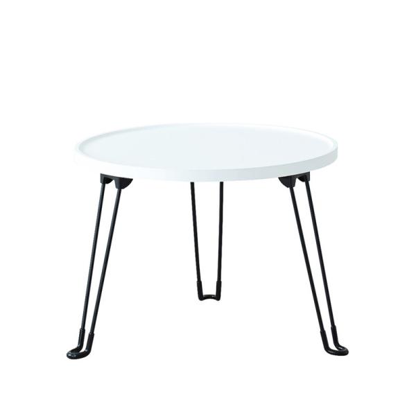 【発売日：2024年06月15日】モノトーンのコントラストがお部屋をモダンに演出するサイドテーブル真っ白なホワイト天板にブラックの脚を組み合わせることでメリハリのある都会的な佇まいに。天板のフチは物が転がり落ちにくく実用的。観葉植物などの飾...