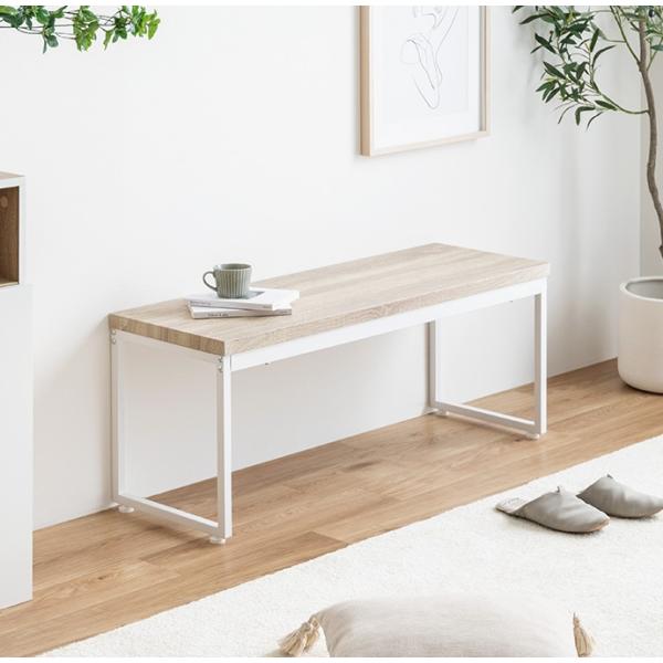 【発売日：2024年08月01日】リアルな木目が温かみを感じさせる『Moku(モク)』シリーズのダイニングベンチ。木目とスチール脚が美しく調和したデザインは、まるでカフェにいるかのような落ち着いた空間に。居心地のよさとリラックスした雰囲気を...