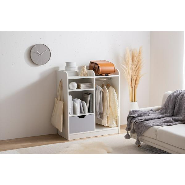 【発売日：2024年08月01日】お子様の片づけやすさにこだわった『Pila(ピラ)』マルチ収納付きランドセルラック。ランドセルを置ける天板・オープン収納・本棚・引き出し・ワードローブを備え、お子様の衣類から学用品まで一か所に纏めて収納する...