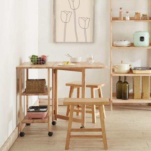 【発売日：2024年08月01日】収納・作業台を兼ねた実用性の高さと飽きのこないシンプルなデザインが魅力的。素材はラバーウッド無垢材です。本商品と同シリーズのスツールをあわせてご使用いただくのもオススメです♪【製品サイズ】巾400/965・...