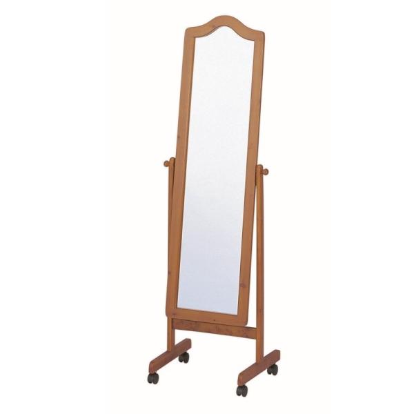 【発売日：2024年12月01日】アンティーク感がある木製ミラーです。移動が楽にできるキャスター付き。【カラー】ブラウン【サイズ】W495×D395×H1510 mm/6.8kg［鏡サイズ］W295×H1190×t3 mm【材質】フレーム：...