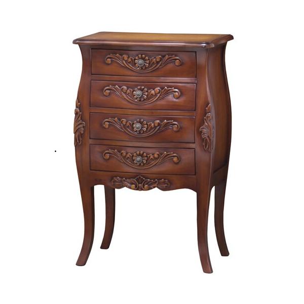 【発売日：2026年03月01日】●高級感の中にも美しさが映えるネコ脚アンティーク調チェスト。●格式あるヨーロピアン調家具。●天然木マホガニーを職人が丹念に手彫りで仕上げたデザインはまさに逸品。※マホガニーとは※世界の高級木材のひとつとされ...
