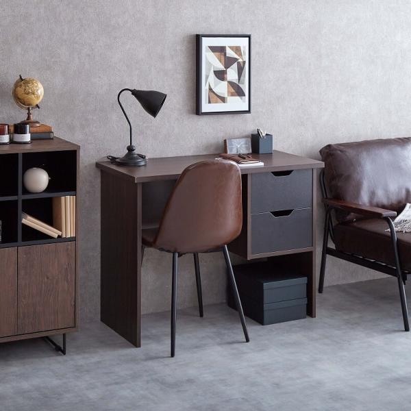 【発売日：2021年11月25日】モダンでおしゃれなバイカラーが印象的なコンパクト引き出し付デスクが登場しました。デスクに欠かせない引き出しが2杯付いており、収納も充実。引き出しに切り込みがあることで開閉しやすく、シンプルなデスクに映えるポ...