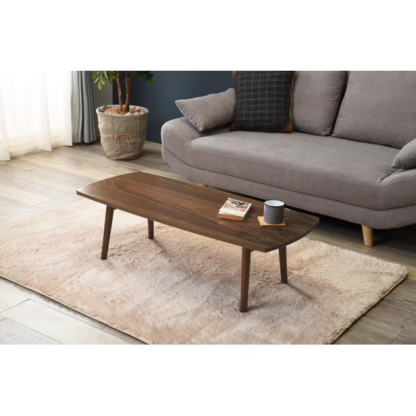 【発売日：2020年06月04日】こだわりの天然木の質感を楽しめる折り畳みテーブル。アメリカンウォールナット、タモ材の突板には熱や水に強いUV塗装を施してあります。脚を折りたたむと厚さ8.5cmのコンパクトサイズになり、ソファの下や家具の隙...