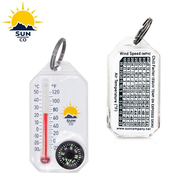 SUN COMPANY サンカンパニー サーモコンポ2 は従来のサーモコンポを30％程度大きくし、視認性を良くて方角や周囲の温度を素早く読み取ることができるようになったモデルです。コートやパック、キーホルダーなど、必要な場所に取り付けて使用...