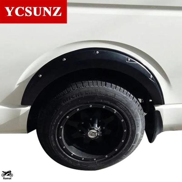 ※こちら商品は海外からの発送となりますので、発送してから到着まで2−4週間ほどお時間をいただいております。Special Features:fender flares for toyota hiace 2005-2017Material T...